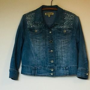 Women's Rhinestone Embellished Jean Jacket on Poshmark
